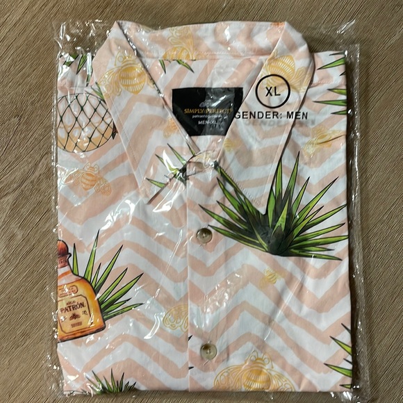Shirts | Patron Tequila Button Down Short Sleeve Shirt With Bottles And ...
